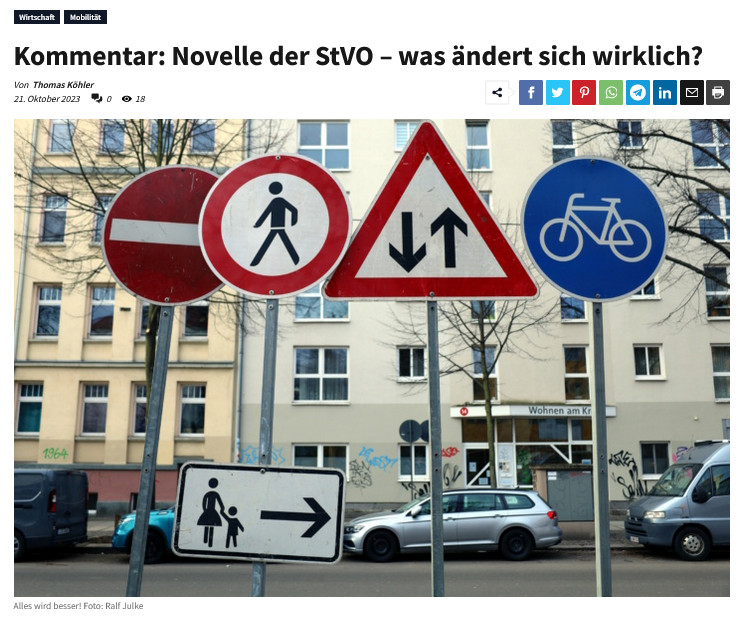 Novelle der StVO – was ändert sich wirklich? – Reden wir darüber